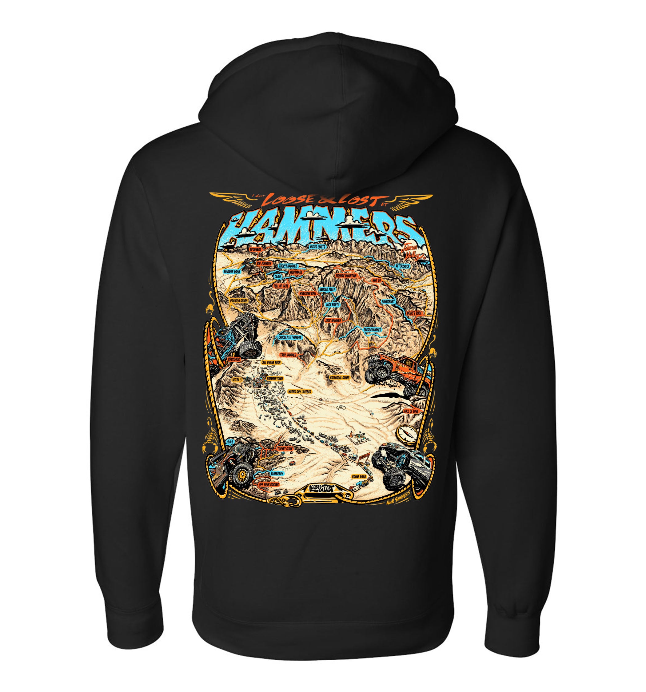 Hammers map Hoodie Black – Loose and Lost